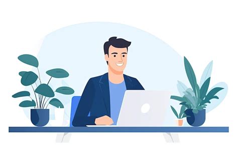 Premium Ai Image Business Man Works On Laptop Programmer Is Work Successful Worker White