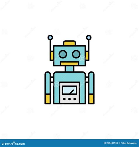 Robotics Robot Outline Icon Signs And Symbols Can Be Used For Web Logo Mobile App Ui Ux On