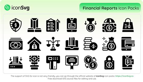 Financial Reports Svg Icon Pack Figma