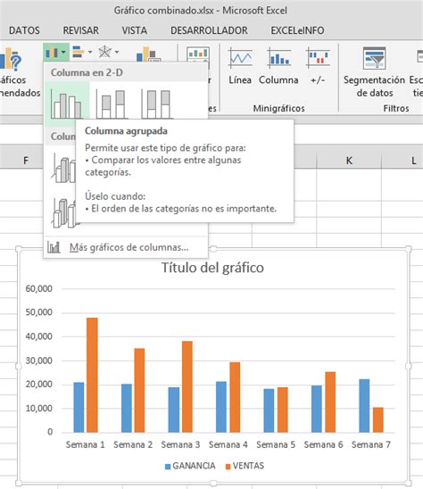 Crear Gráfico Combinado Paso A Paso En Excel Exceleinfo