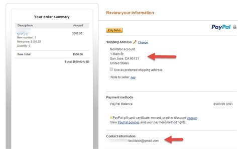 How Can Buyer Details Be Shown On Paypals Order Summary Page Stack
