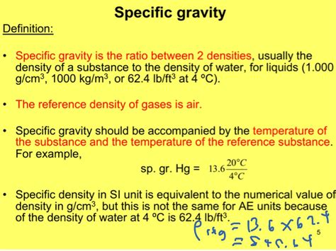 ShowMe Specific Gravity