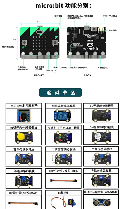 Microbit Microbit Development Learning Kit Python Graphical