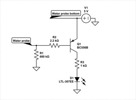water level indicator with pnp transistor electrical engineering