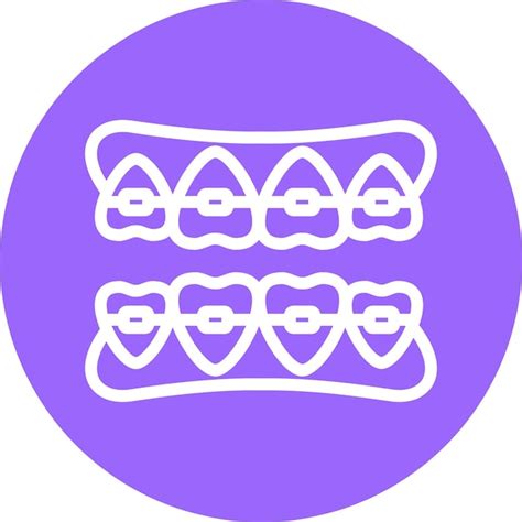 Premium Vector Tooth Braces Icon Style