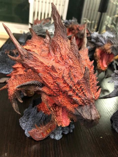 现货 怪物猎人 大山龙 雄火龙 银火龙头雕 淘宝网