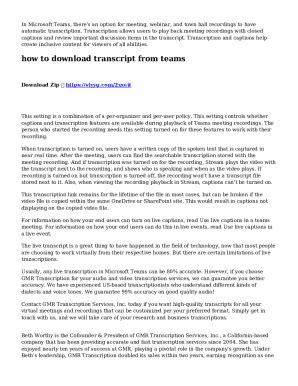 Fillable Online How To Download Transcript From Teams Fax Email Print PdfFiller