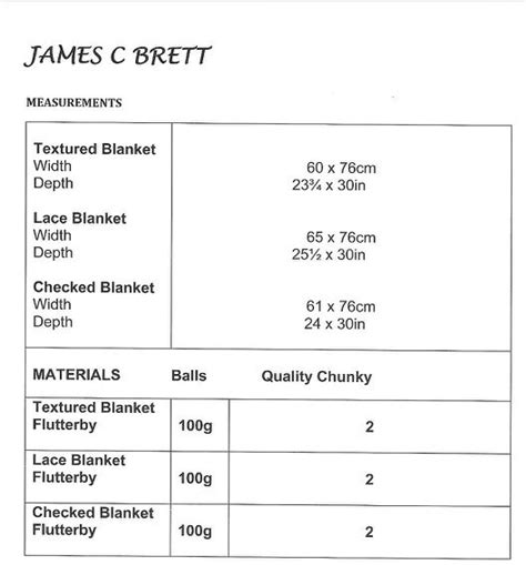 James C Brett Knitting Pattern JB197 Knitting Crochet Patterns