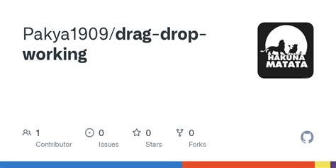 github pakya1909 drag drop working