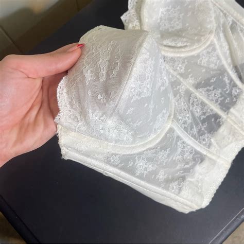 Vintage Lace Bustier Corset White Lace Bra Top Sears Gem