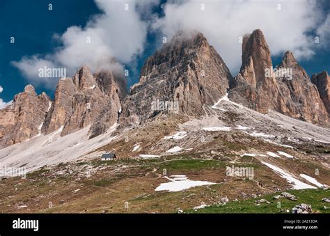 Landscape Of The Three Peaks Of Lavaredo Tre Cime Di Lavaredo One Of