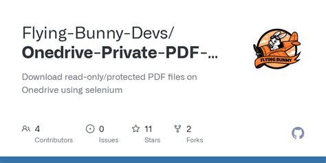 GitHub Flying Bunny Devs Onedrive Private PDF Downloader Download Read Only Protected PDF