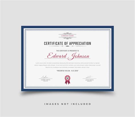 Premium Vector Vector Certificate Template