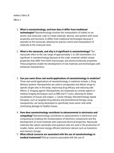 Nanotechnology Activity Pdf Nanotechnology Physical Sciences