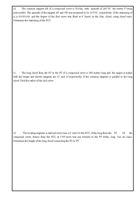 Compound Curves Detailed Calculations And Analysis Studocu