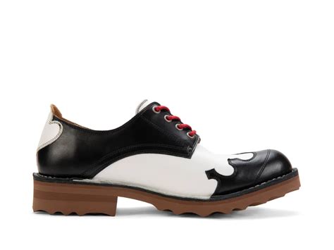 Danielson Blackwhite Fluevog X Danielson Lace Up Fluevog Shoes