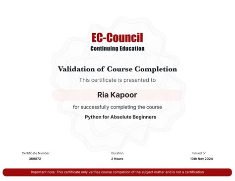 Ria Kapoor On Linkedin Python Programming Eccouncil