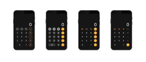 Four Smartphones Displaying Different Calculator Layouts With Numeric Buttons 57415806 Vector Four Smartphones Displaying Different Calculator Layouts With Numeric Buttons 57415806 Vector