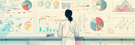 A Female Data Analyst Stands In Front Of A Whiteboard Covered In Charts