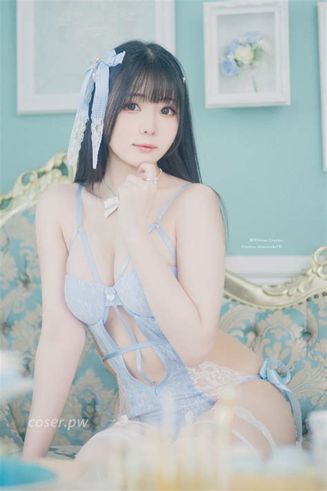 湾湾coser 霜月shimo No133 Blue Lingerie 蓝色内衣套装 41p 30958 Mb Coser吧