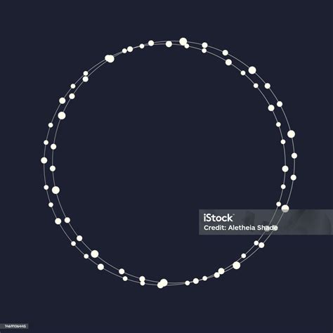 요정 조명 라운드 테두리 프레임 원 모양의 흰색 문자열 화환과 어두운 배경에 격리된 텍스트 공간 크리스마스 트리 투명도가 있는 새해 파티 장식 템플릿 0명에 대한 스톡 벡터
