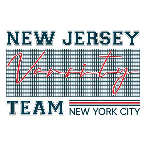 Premium Vector New Jersey Varsity Team New York City Tshirt Design