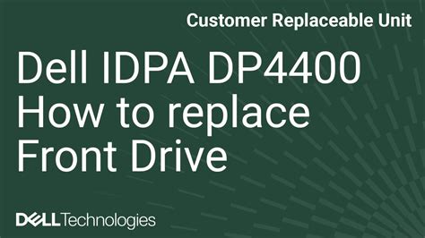 How To Replace The Mid Hard Drive On A Dell PowerProtect DP4400 IDPA Dell US
