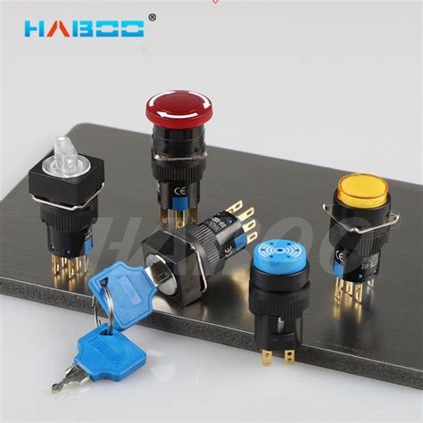 Haboo Wholesale 16mm 2 3position Key Switch Lock Switch With Key Key Switch And Rotary Key Switch