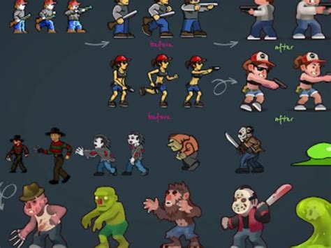 Pixel Art Character Sprite Sheet Game Character D Game Asset D Sprite Sheet By