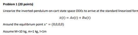 solved problem 1 20 ﻿points linearize the
