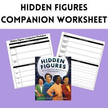 Hidden Figures Companion Worksheet By Fitzinfifth Tpt