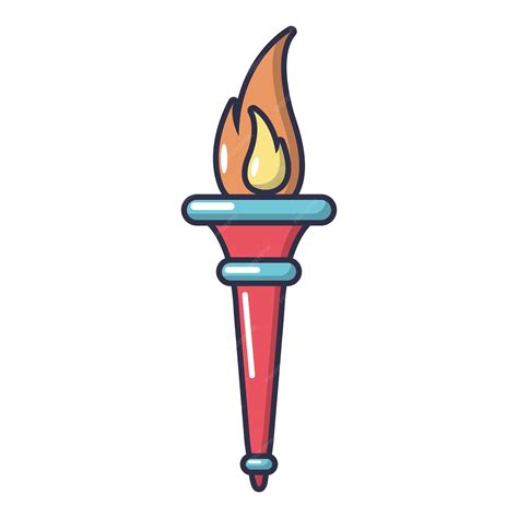 Icono De La Antorcha Ilustración De Dibujos Animados Del Icono Del Vector De La Antonia Para La