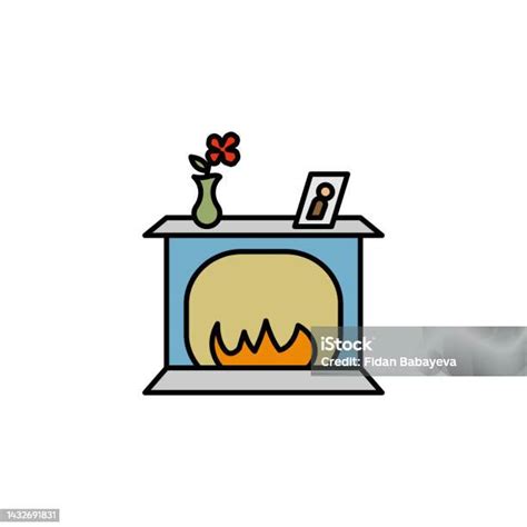 가족 히터 흰색 배경에 스토브 라인 아이콘 표지판과 기호는 웹 로고 모바일 앱 Ui Ux에 사용할 수 있습니다 가정 생활에 대한