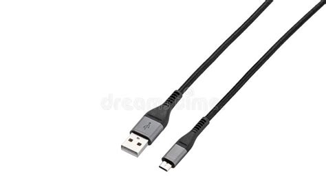Black Cable For Charging And Synchronization With Type C Usb Micro Usb Lightning Connectors