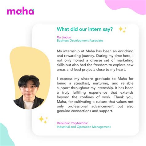 Maha On Linkedin Internshipjourney Mahaasia Careerdevelopment Internshipexperience