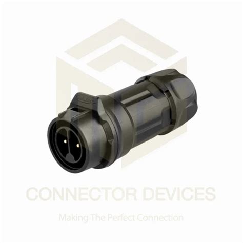 Lp16 400v 10a 2pin Male Inline Ip67 Waterproof Power Connector Plastic