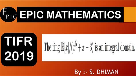 tifr 2019 mathematics solution epic mathematics youtube