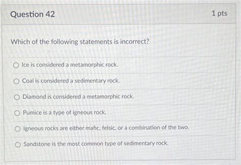 Solved Which of the following statements is incorrect? Ice | Chegg.com