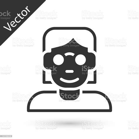 Grey Hacker Or Coder Icon Isolated On White Background Programmer Developer Working On Code