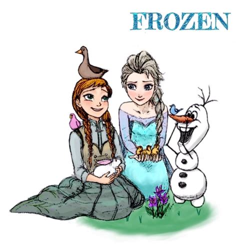 Anna Elsa And Olaf Princess Anna Fan Art Fanpop