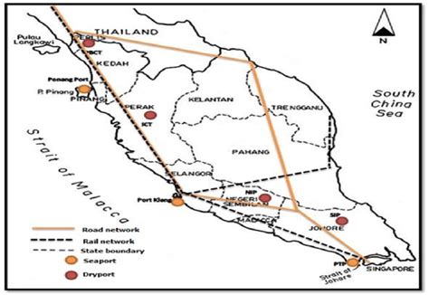 Malaysian Dry Ports In The Seaport System Source Jeevan Et Al 2017 Download Scientific
