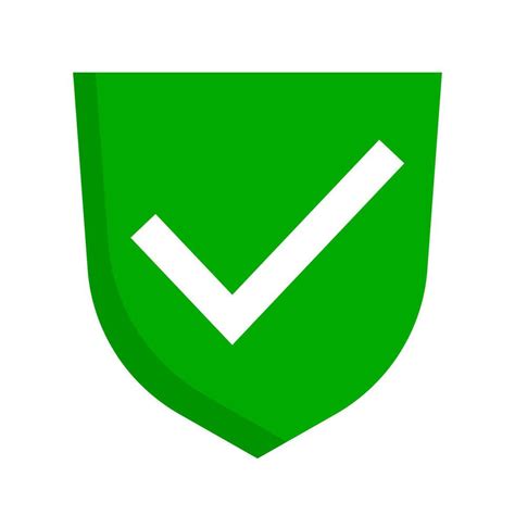 Green Check Mark Shield Icon Safety Or Approval Vector 26530063 Vector Art At Vecteezy