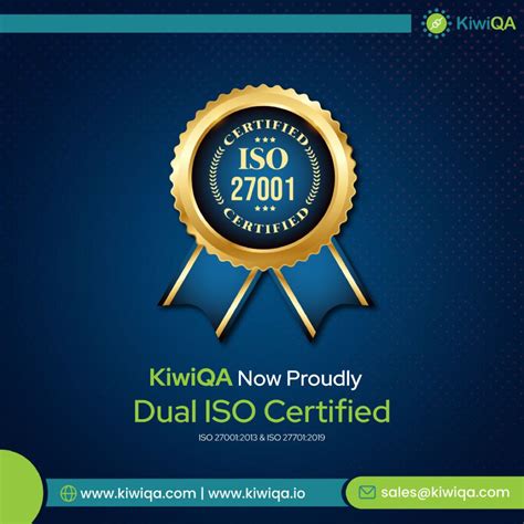 Kiwiqa Services On Linkedin Kiwiqa Iso27001 Iso27701 Datasecurity
