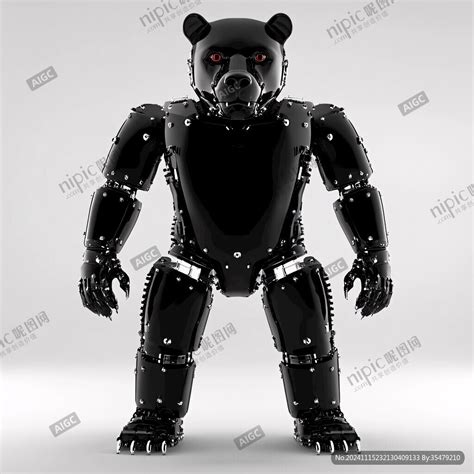 Ai创作图机械熊猫 机甲战熊 机甲熊猫 黑色机器人 小熊机器人 未来机械小熊吉祥物 机器人熊猫 机器警犬 科技熊猫 科技熊 机器人外形设计 警犬机器人 机器熊猫 机械人原创设计 设计潮牌熊