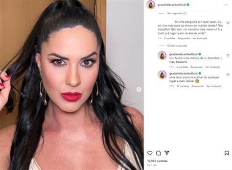 Foto Graciele Lacerda Foi Detonada Por Internauta Não Trabalha