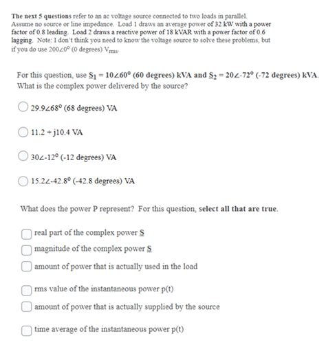 Solved The Next 5 Questions Refer To An Ac Voltage Source Chegg Com