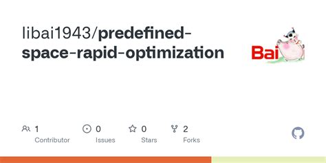 Github Libai1943predefined Space Rapid Optimization