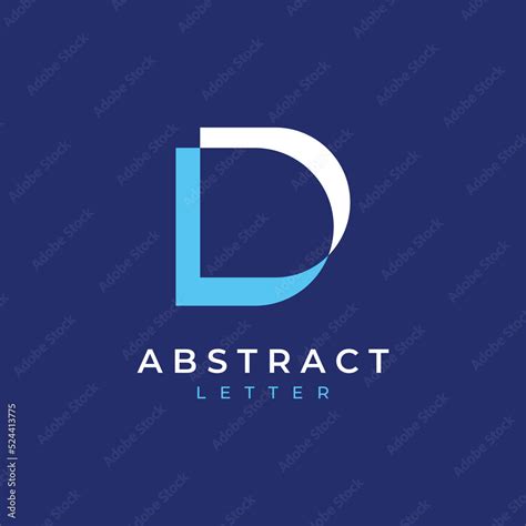 Logo Template Design Initial Geometry Of The Letter D Logo Design With