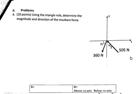 Solved Please Help Using The Triangle Rule Determine Chegg