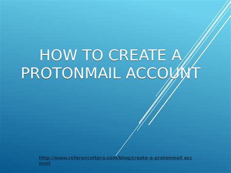 how to create a protonmail account